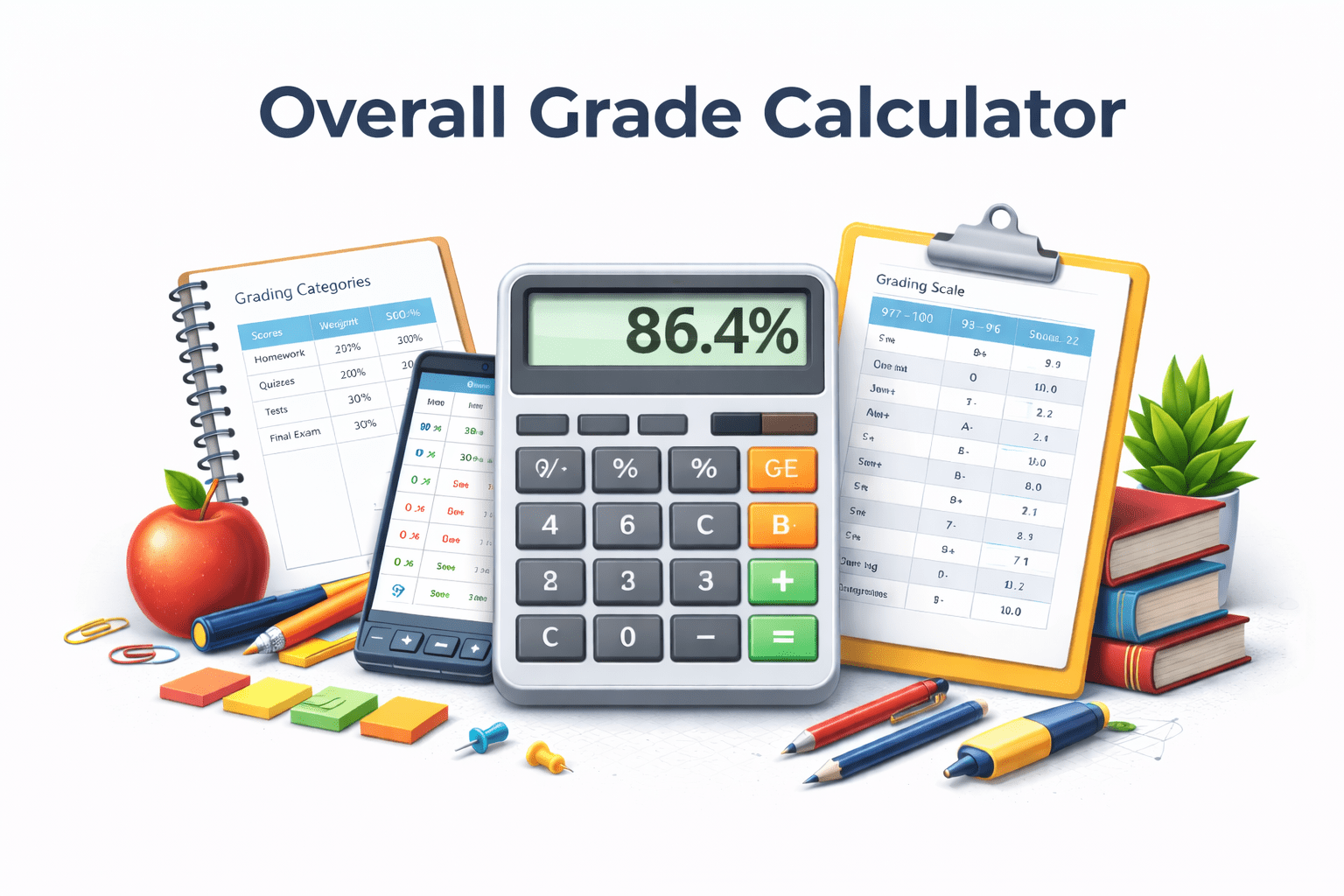 Overall Grade Calculator – Calculate Weighted Course Grade