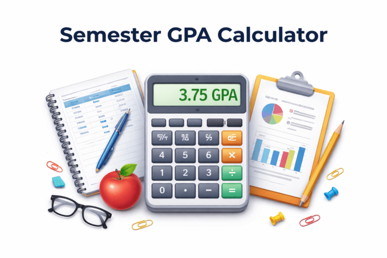 Semester GPA Calculator – Calculate GPA by Credits