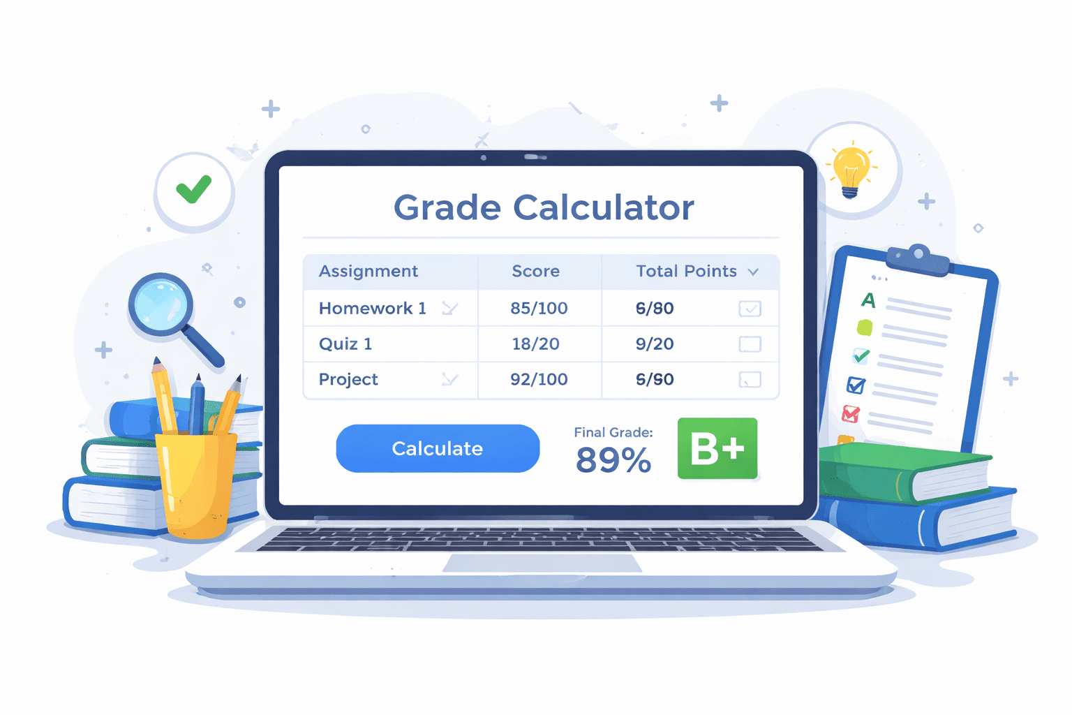 Grade Calculator | Calculate Letter, Percentage and Points